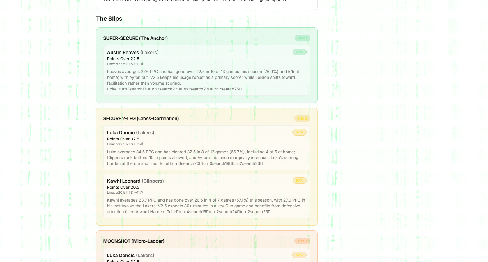 Use AI and complex algorithms to make better betting slips